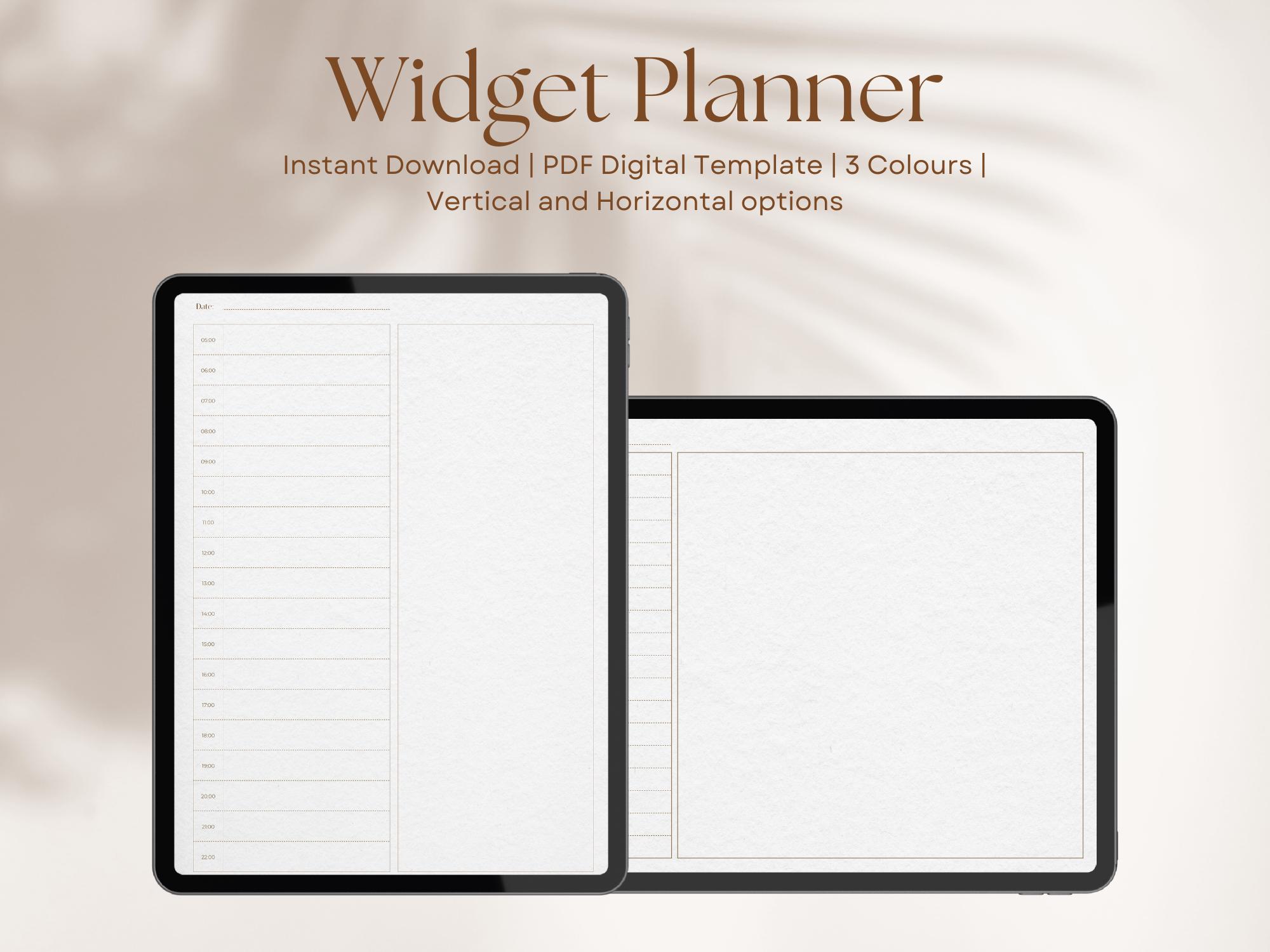 Undated Single Page Planner Widget Board Daily Vision Board Instant ...