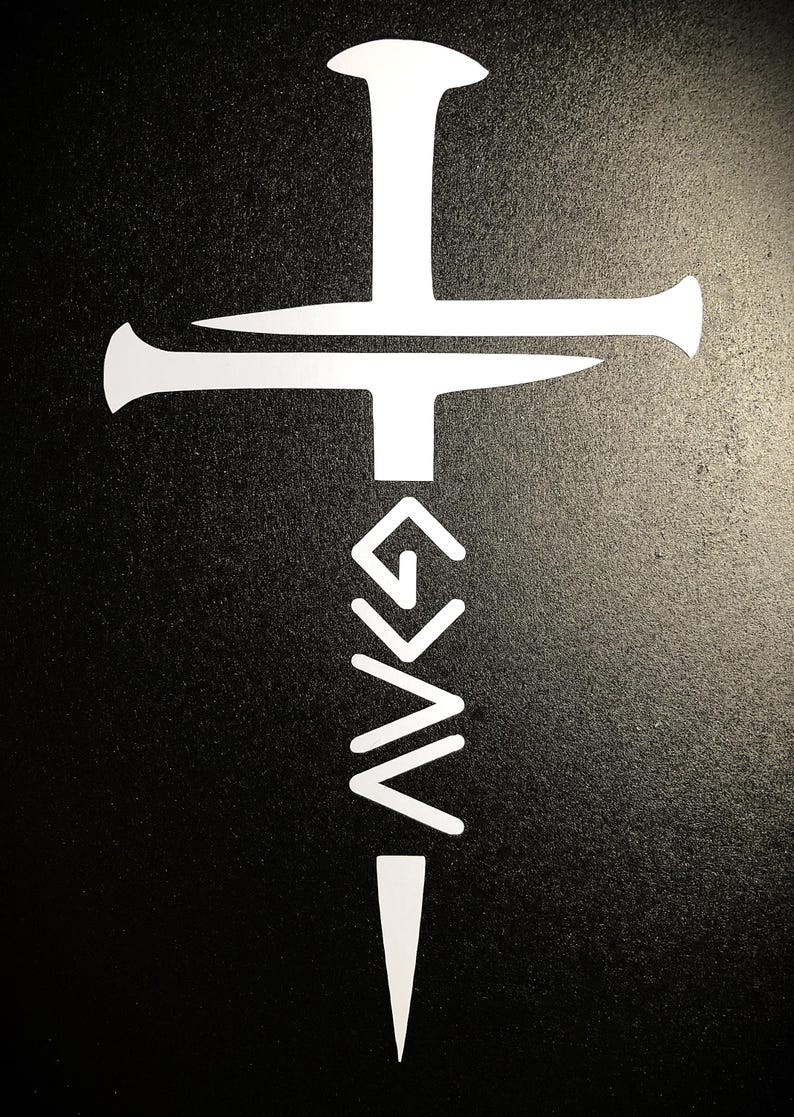 Nail Cross Decal, God is Greater Than the Highs and Lows Cross Decal ...