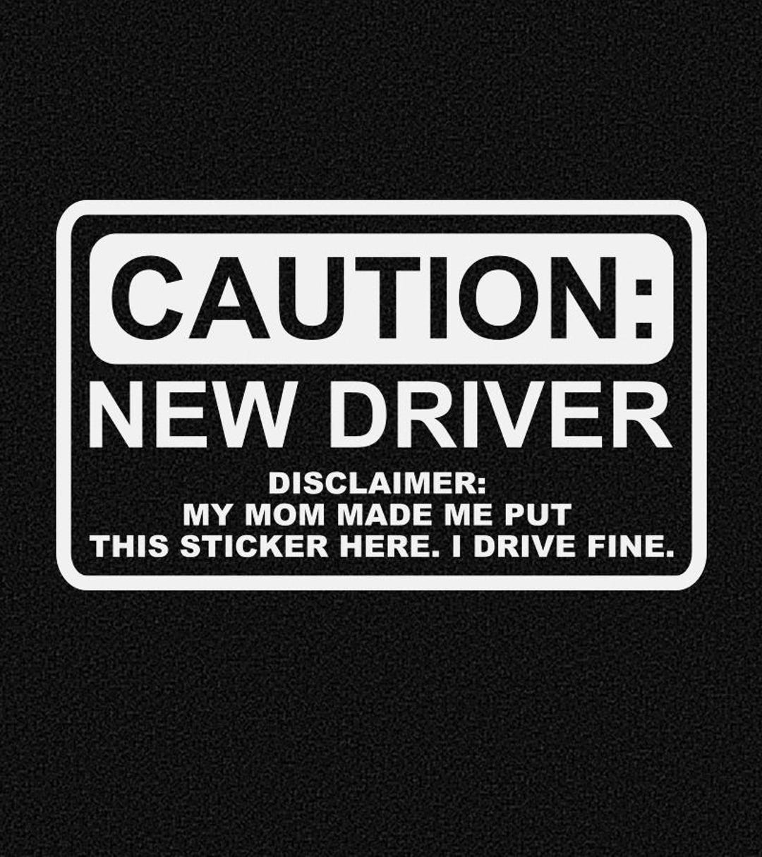 Funny New Driver Car Decal: Student Driver Humor Sticker - Etsy