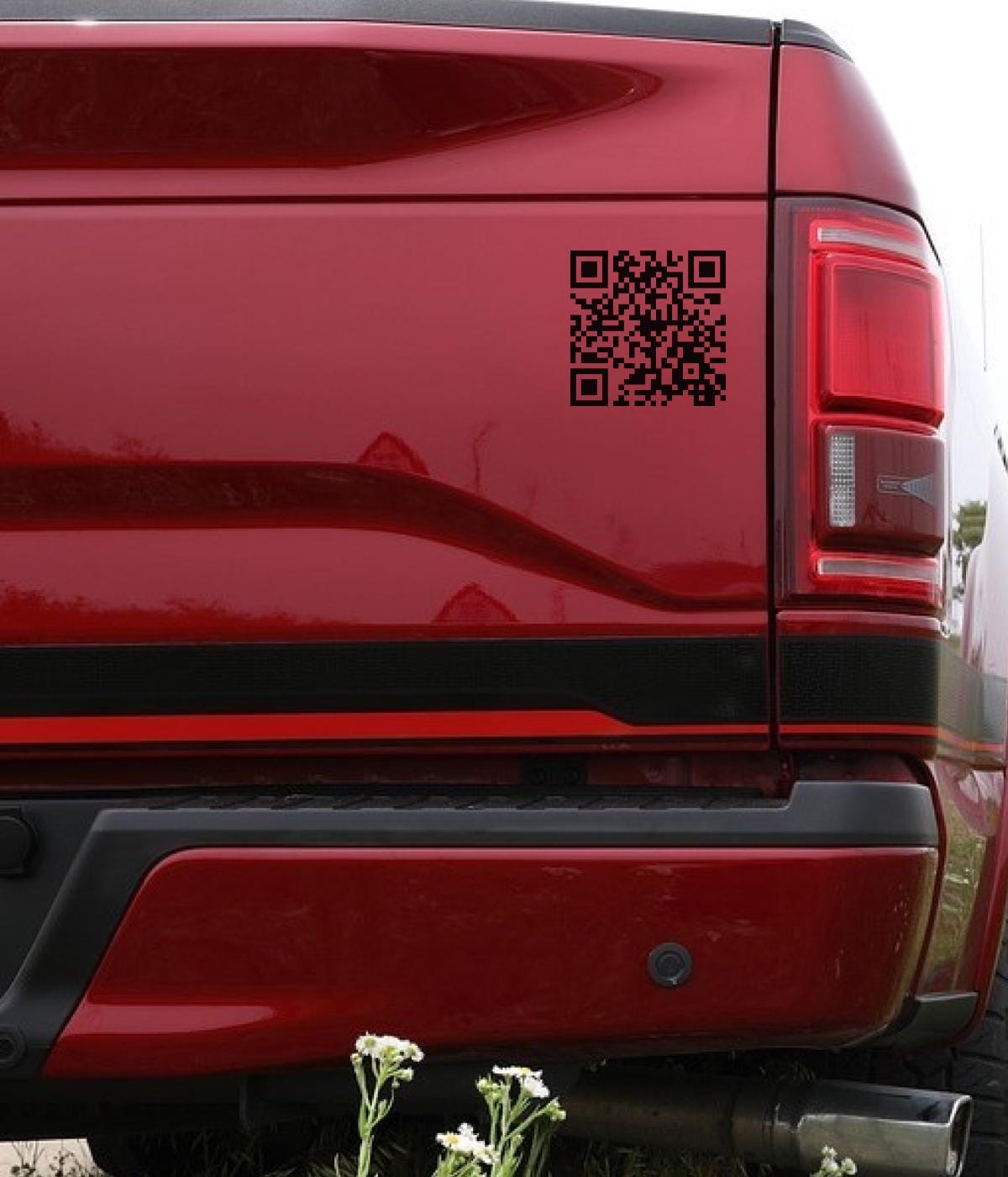 Custom QR Code Decal, Business QR Code Decal Sticker, Custom QR Code ...
