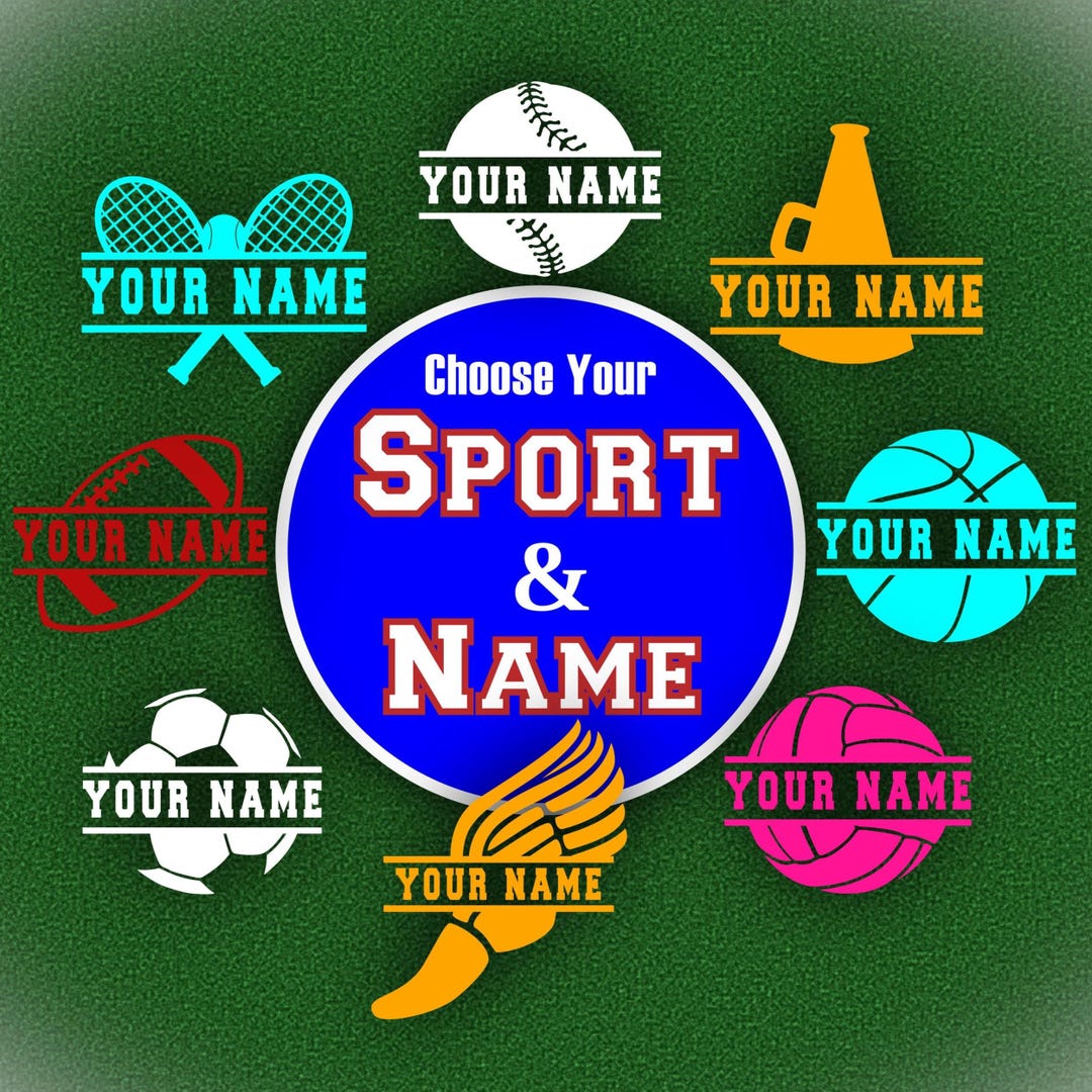 Custom Sports Decal, Custom Sports Team Decal, Sports Player Name ...