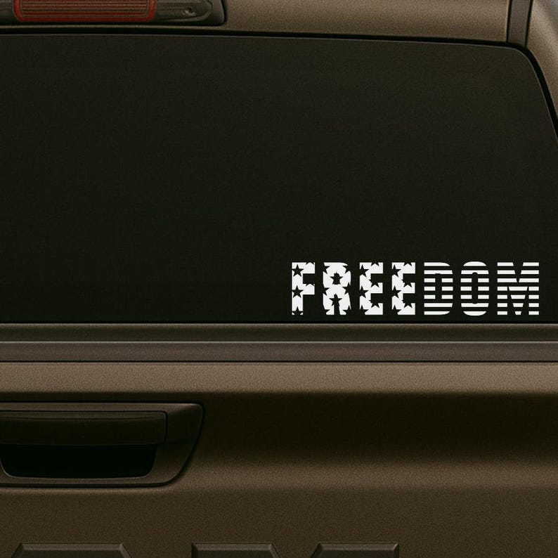 Freedom Car Decal, Charlie Kirk Freedom Decals, Freedom Charlie Sticker ...