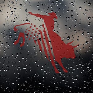 Bull Rider Decal, Bull Riding Car Sticker, Rodeo Bull Rider Decal ...