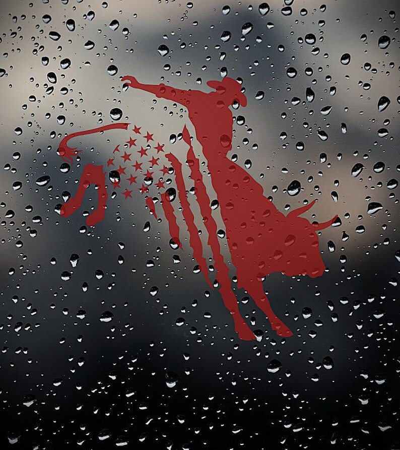 Bull Rider Decal, Bull Riding Car Sticker, Rodeo Bull Rider Decal ...