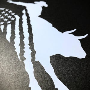 Bull Rider Decal, Bull Riding Car Sticker, Rodeo Bull Rider Decal ...