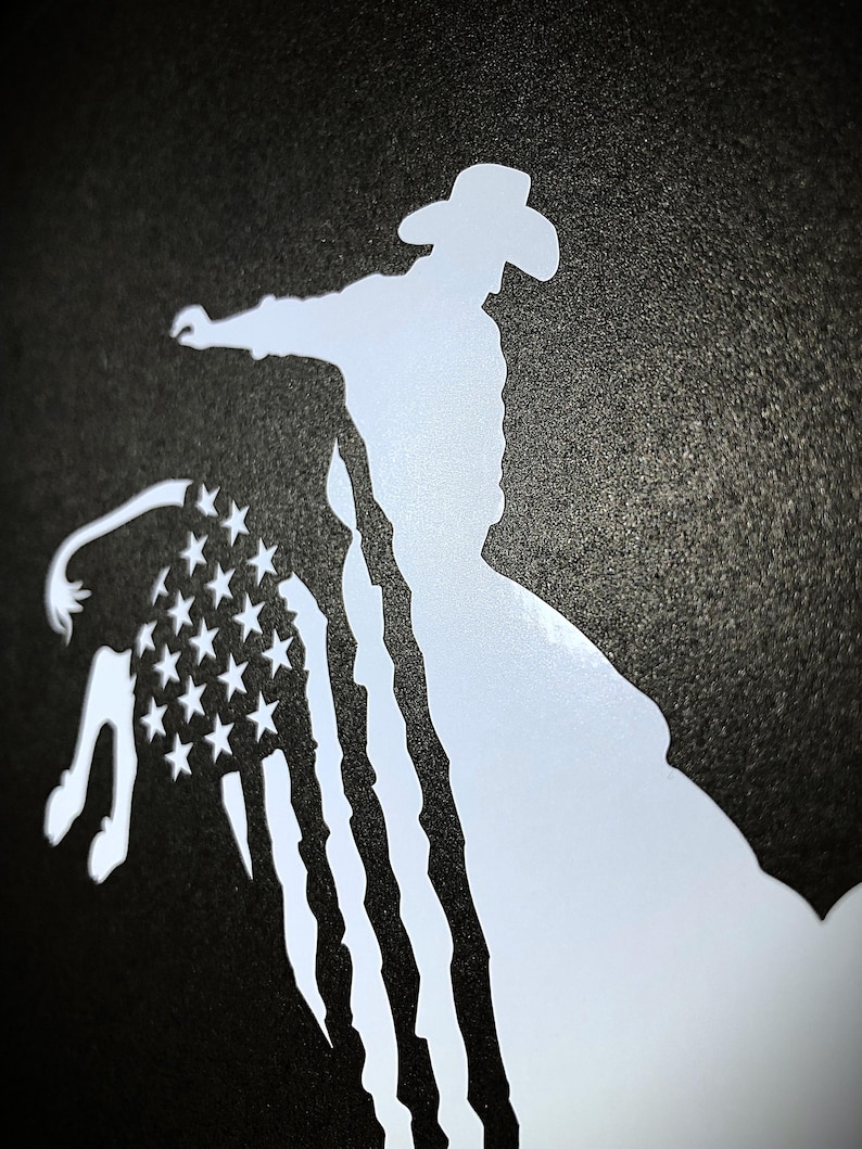 Bull Rider Decal, Bull Riding Car Sticker, Rodeo Bull Rider Decal ...