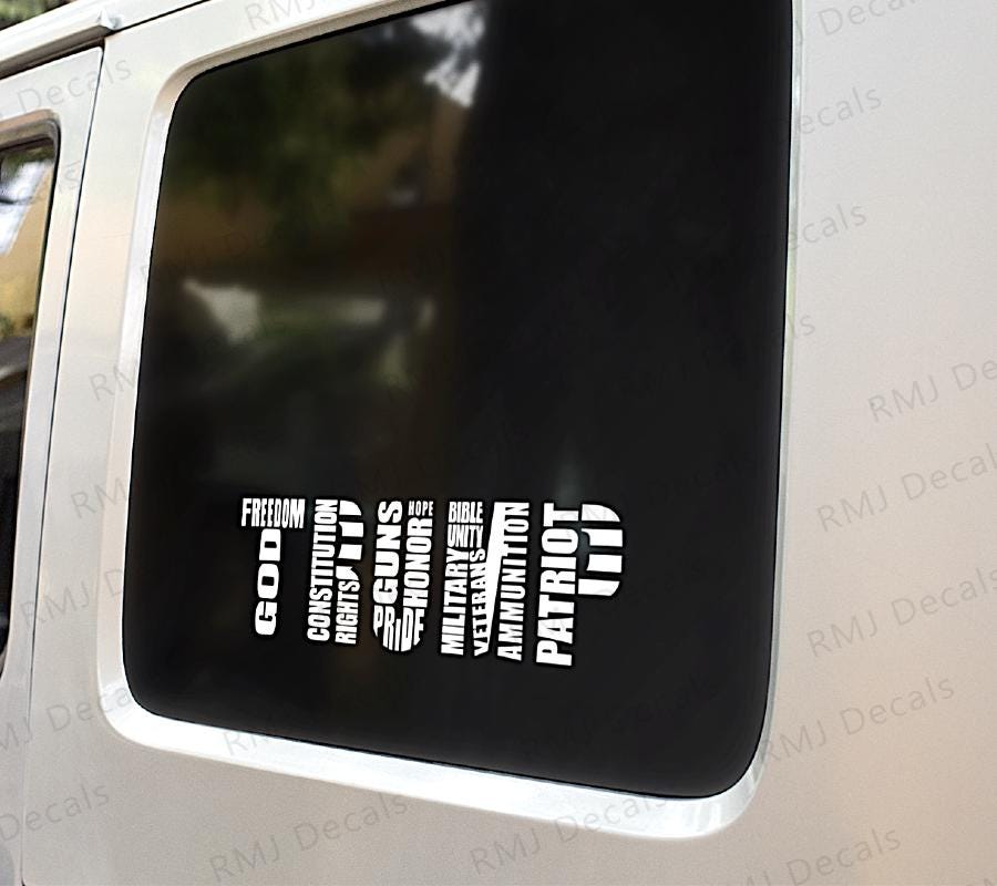 Trump Decal, Trump 2024 Decal, Maga Car Window Sticker, Trump Train ...