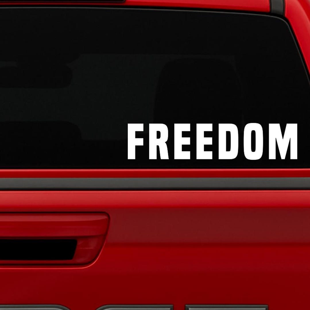 Freedom Car Decal, Charlie Kirk Freedom Decals, Freedom Charlie Sticker ...