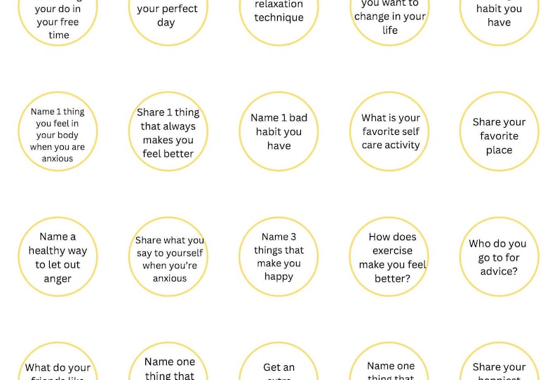 Connect Four Therapy Game Questions - Etsy