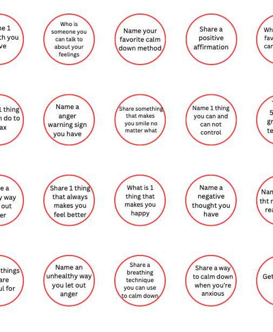 Connect Four Therapy Game Questions - Etsy