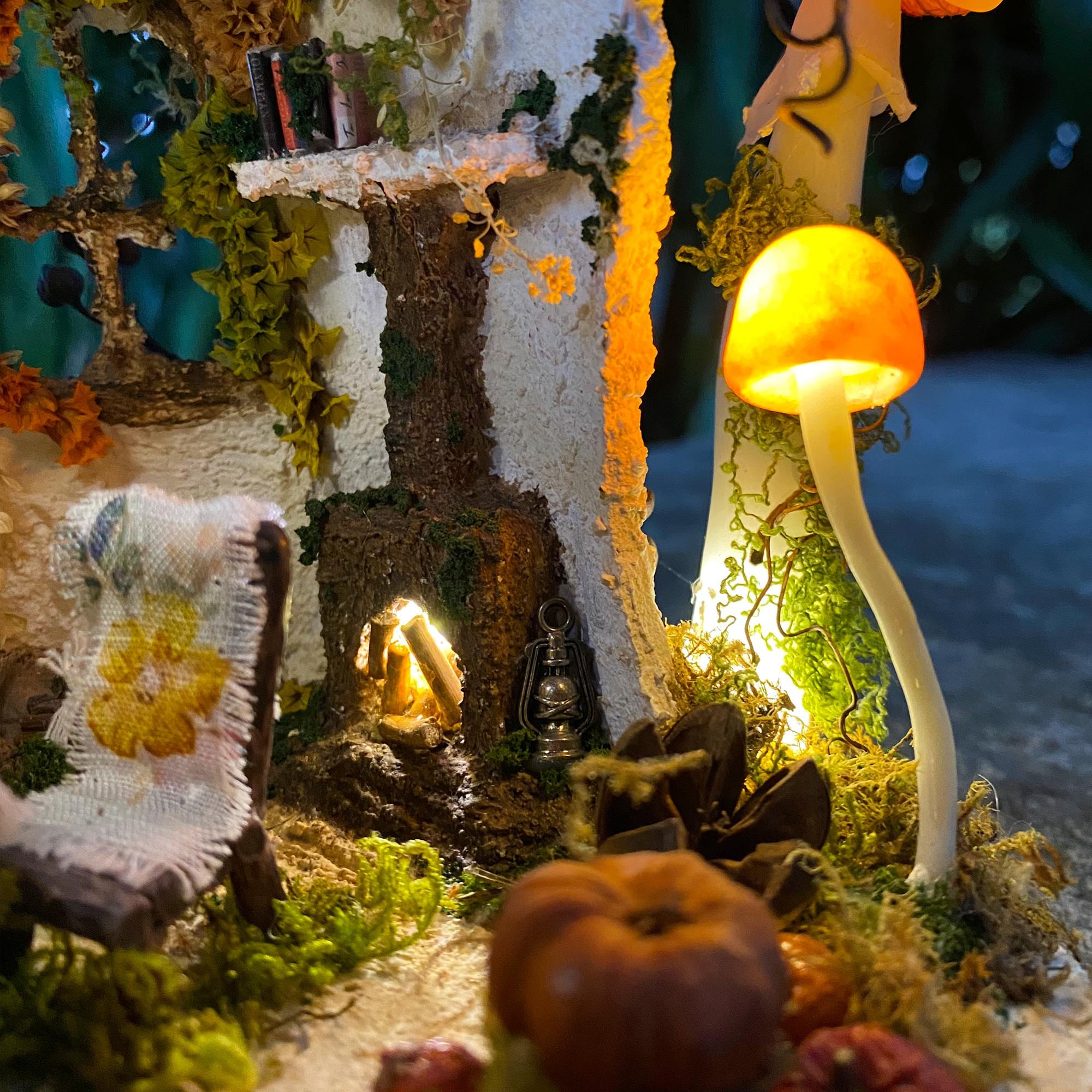 Handmade Magical Fairy House Night Light,mushroom &flower Table Lamp ...
