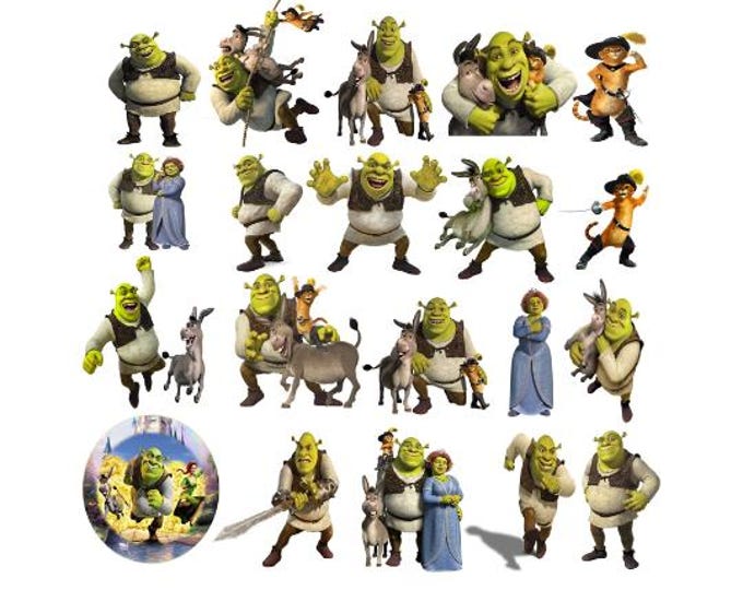 Shrek, Shrek Png-Datei, Png-Bundle, Vektor, Cricut, Silhouette, Cut ...
