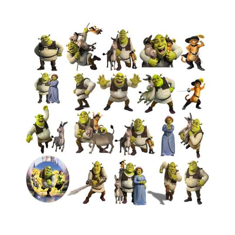 Shrek Silhouettes - Etsy UK