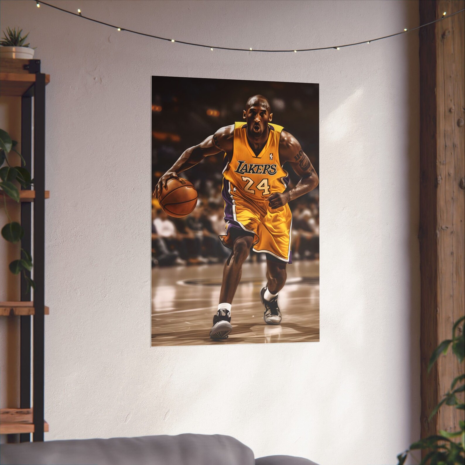 Kobe Bryant Poster NBA Basketball Custom Design Black Mamba Canvas Wall ...