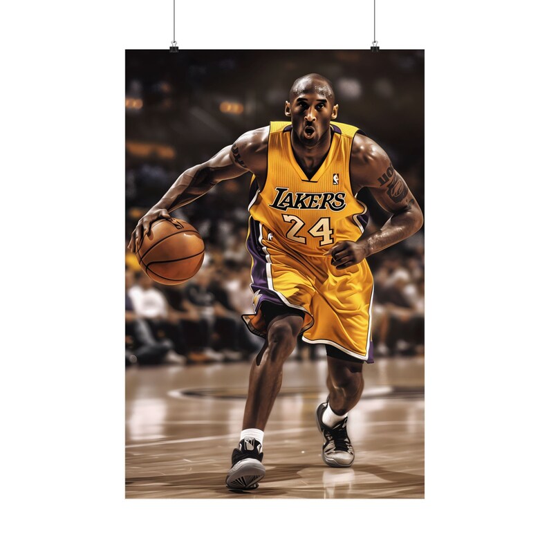 Kobe Bryant Poster NBA Basketball Custom Design Black Mamba Canvas Wall ...