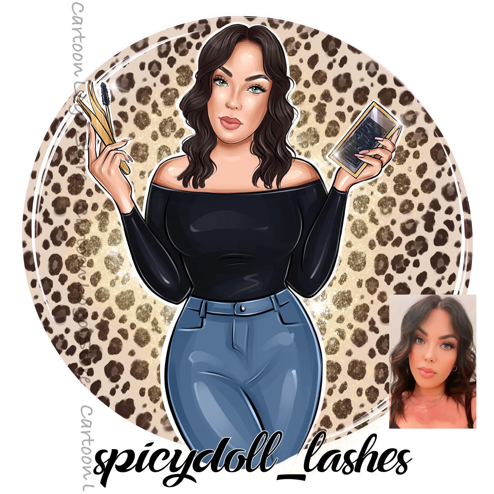 Hair Extensions Logo, Cartoon Logo Portrait, Hair Stylist Logo ...