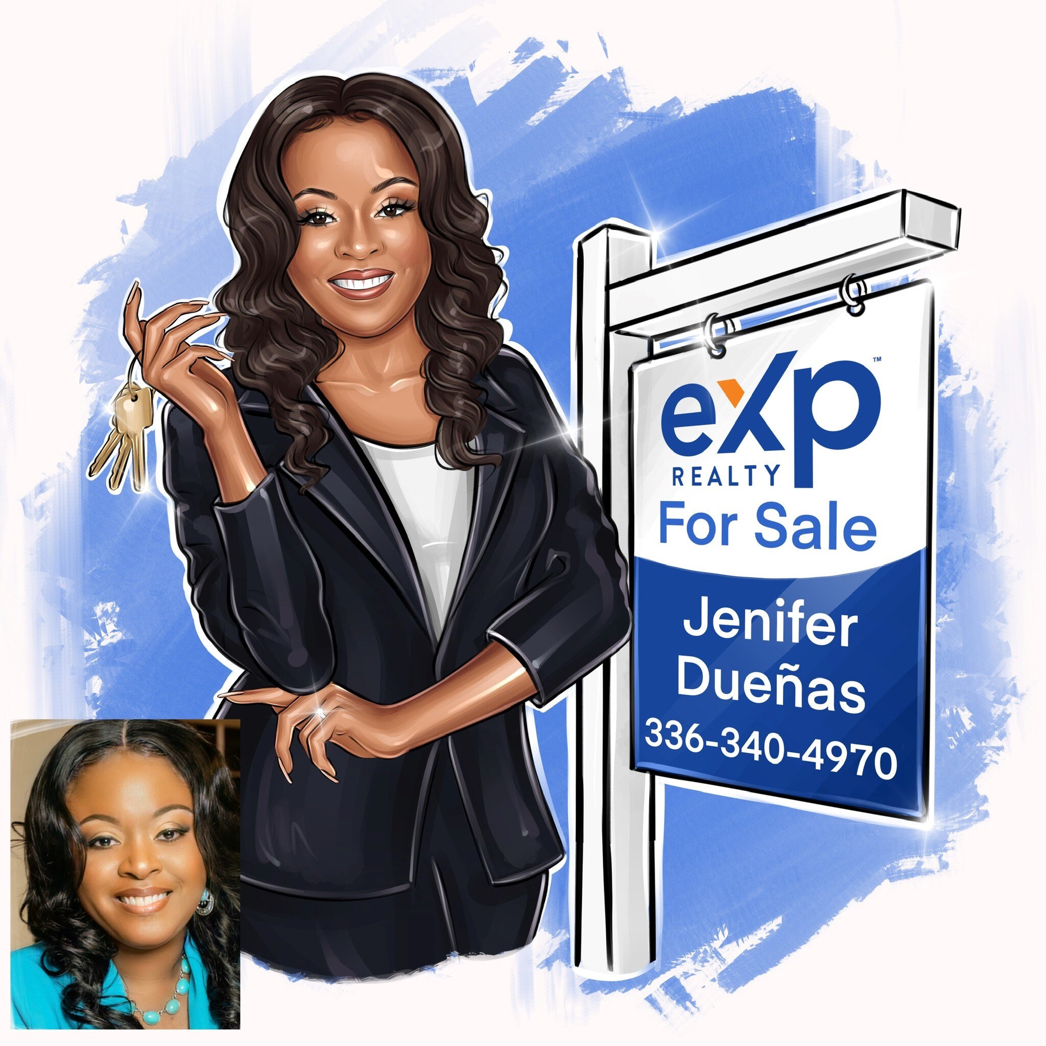 Real Estate Logo, Realtor Cartoon Logo, Broker Custom Avatar, Business ...