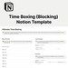 Notion Time Boxing (blocking) Template - Etsy