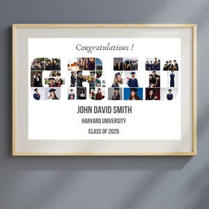 Male Graduation Photo Collage Template Set. Edit in Canva. Personalized ...