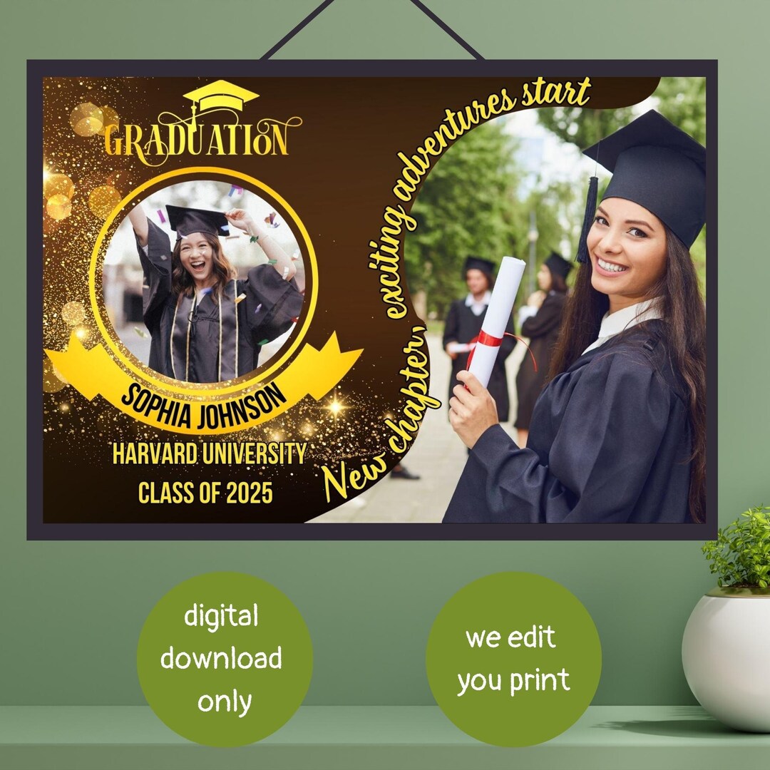 Custom Graduation Photo Collage. Personalized Graduation Photo Frame ...