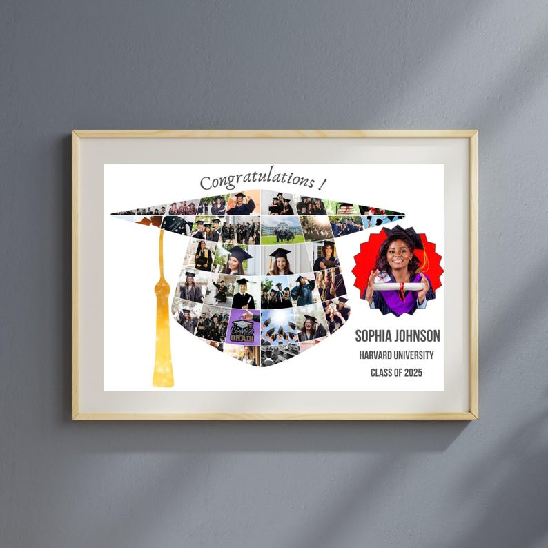 Female Graduation Photo Collage Template Set. Edit in Canva ...