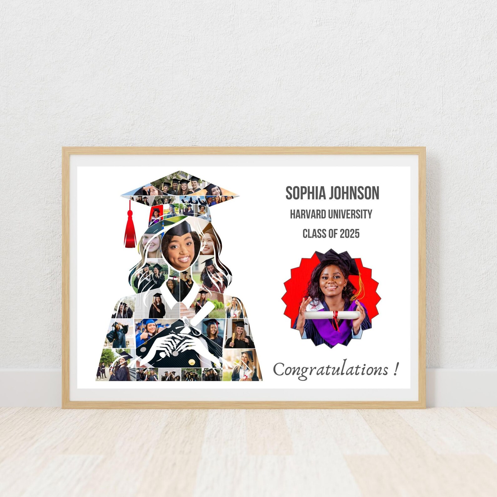 Female Graduation Photo Collage Template Set. Edit in Canva ...