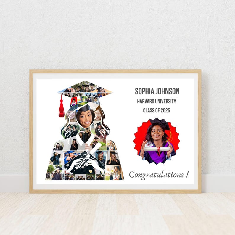 Female Graduation Photo Collage Template Set. Edit in Canva ...