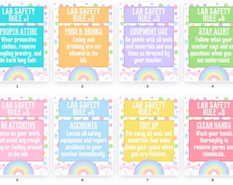 Lab Safety Posters - Boho - Etsy UK