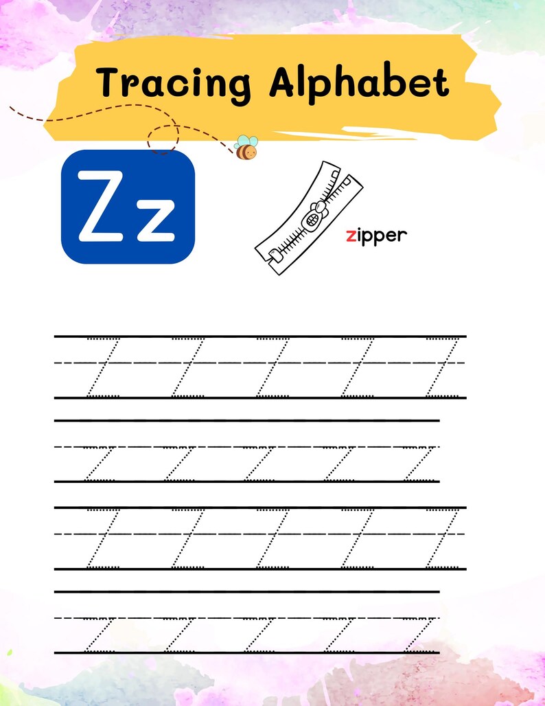 Printable 70 Pages Tracing Lines and Alphabet, Coloring and Matching ...