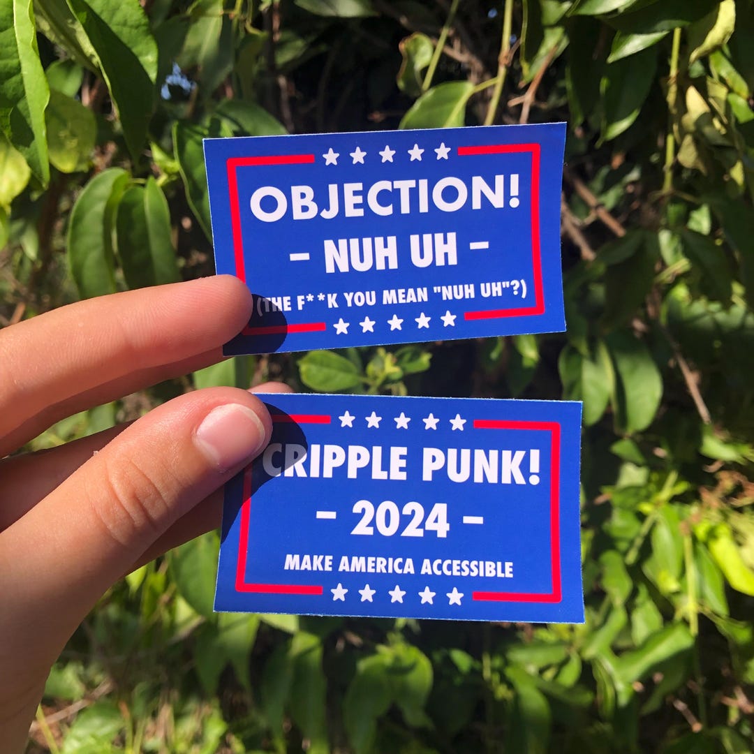 Political Flag Parody Ace Attorney / Cripple Punk Stickers - Etsy