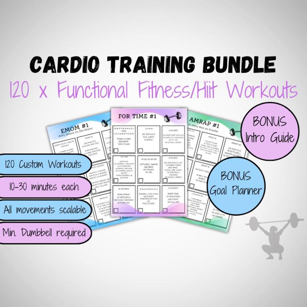 Full Body Strength and Cardio Workout Exercise Bundle; Workout From ...