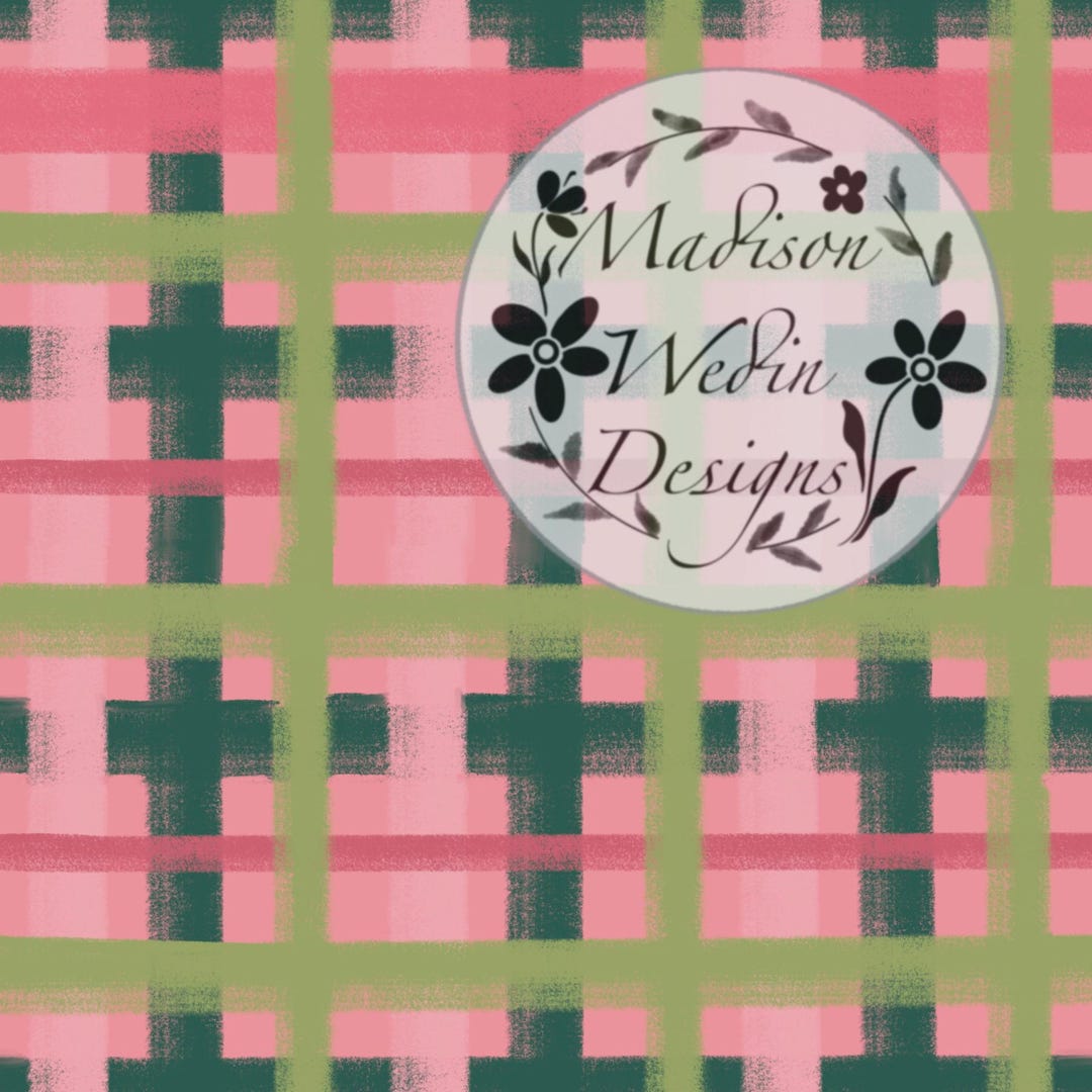 Pink Lemon Plaid Coordinate Print - Etsy