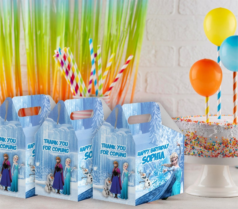 Gable Box Frozen for Birthday Party Favors Gift, Pack of 12 4.4x4.5 ...