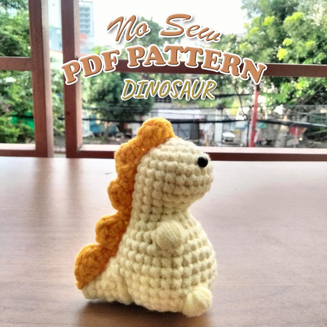 Tyrannosaurus Dinosaur No Sew Crochet Pattern, Dinosaur Jurassic World ...