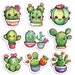 Various Types of Cute Cactus Stickers - Etsy