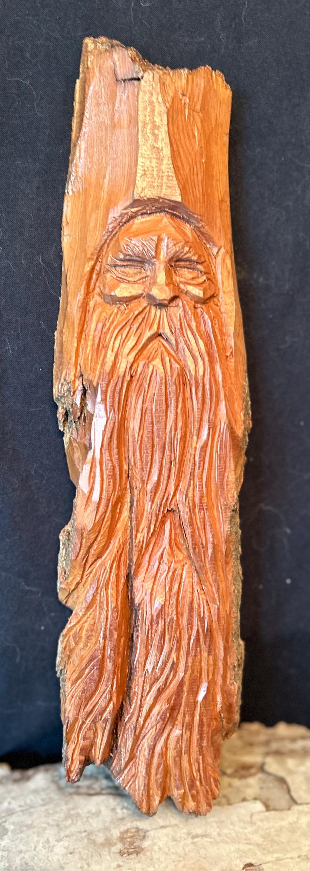Hand Carved Wood Spirit Wall Hanging - Etsy