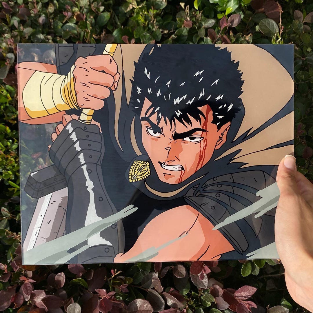 8x10 Guts Anime Glass Painting - Etsy