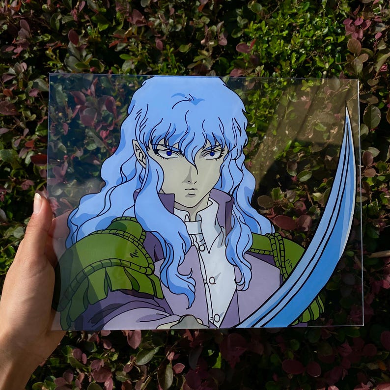 8x10 Griffith Anime Glass Painting - Etsy