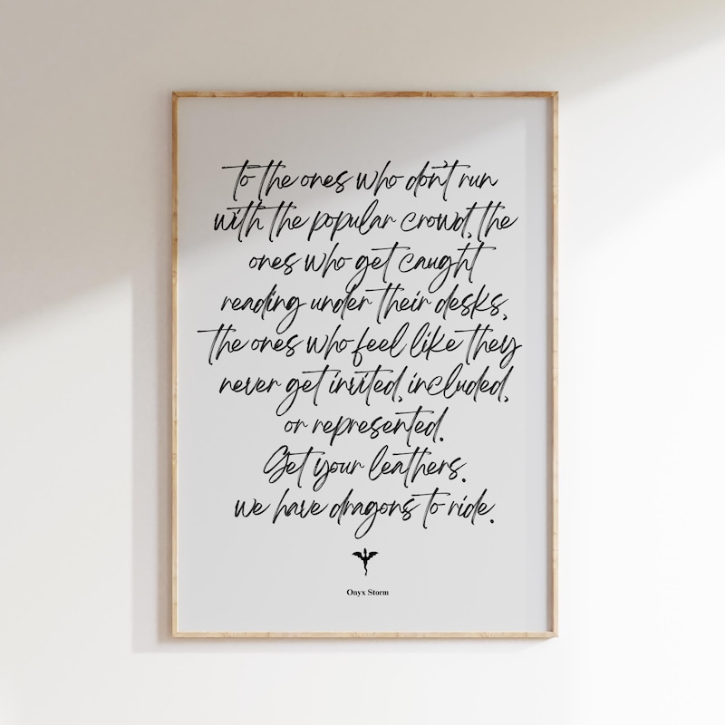 Onyx Storm Printed Poster - Etsy