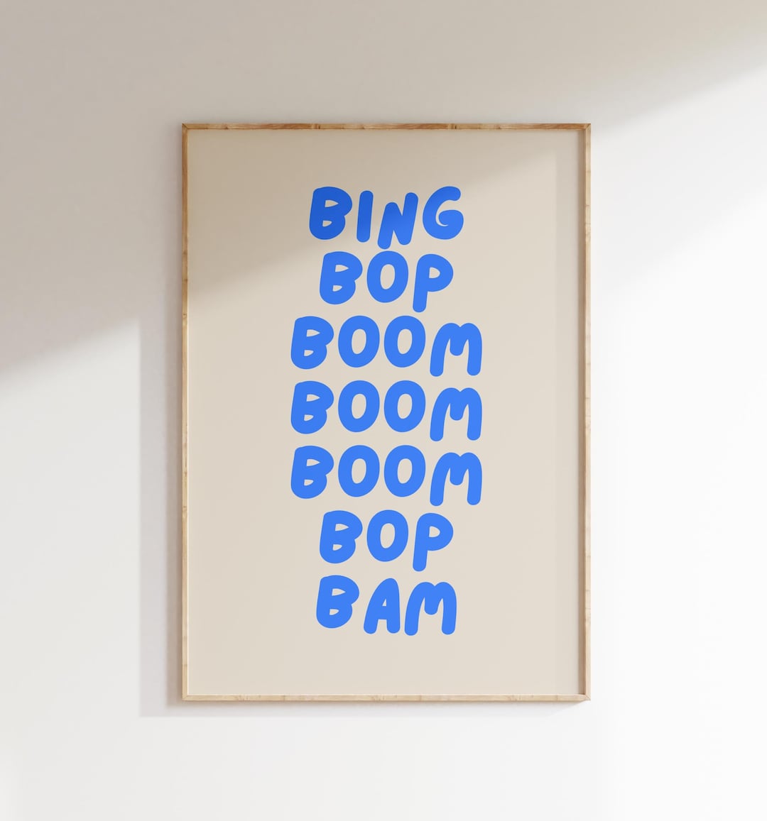 Music Lyric Wall Art, Bing Bop Boom Lyric Art, Kendrick Lamar Music ...