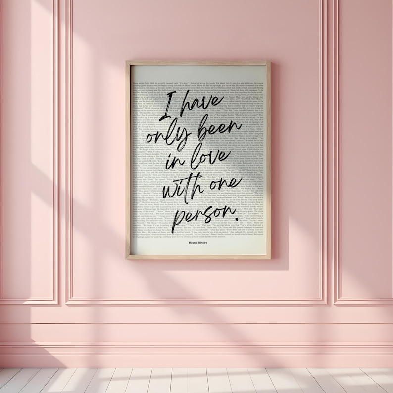 Heated Rivalry Quote Print, Hockey Romance Book Wall Art, Rachel Reid ...