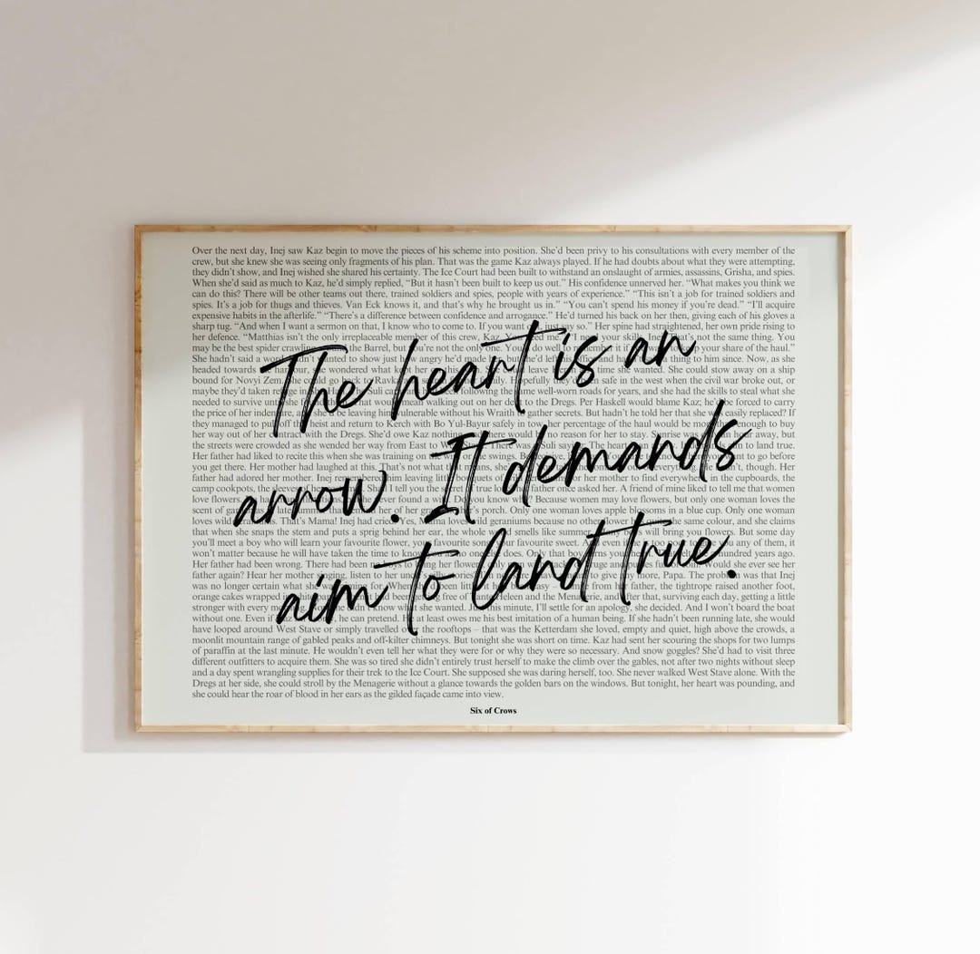 Six of Crows Quote Book Art | Printable Wall Art | Bookish Decor ...