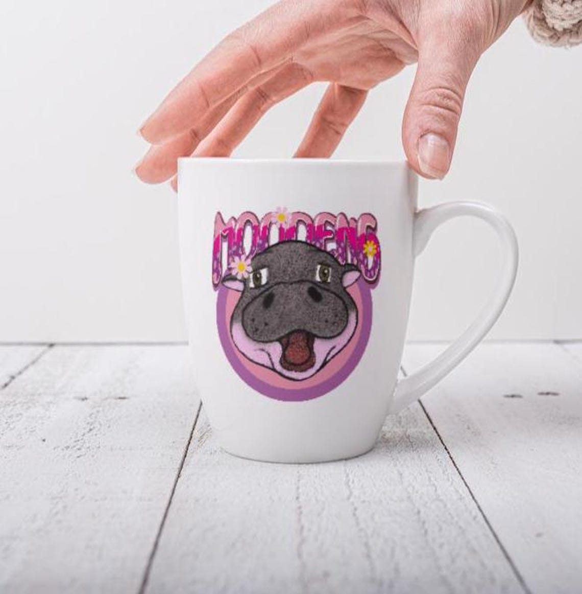 I Love Moo Deng PNG, Kawaii Hippo, Digital Download, Baby Hippo Png ...