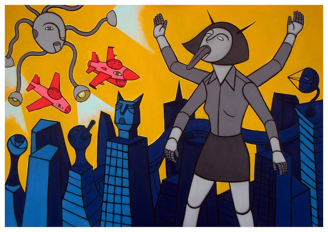 Surreal Rise of the Mechanical City, Surrealist Art, Futuristic ...