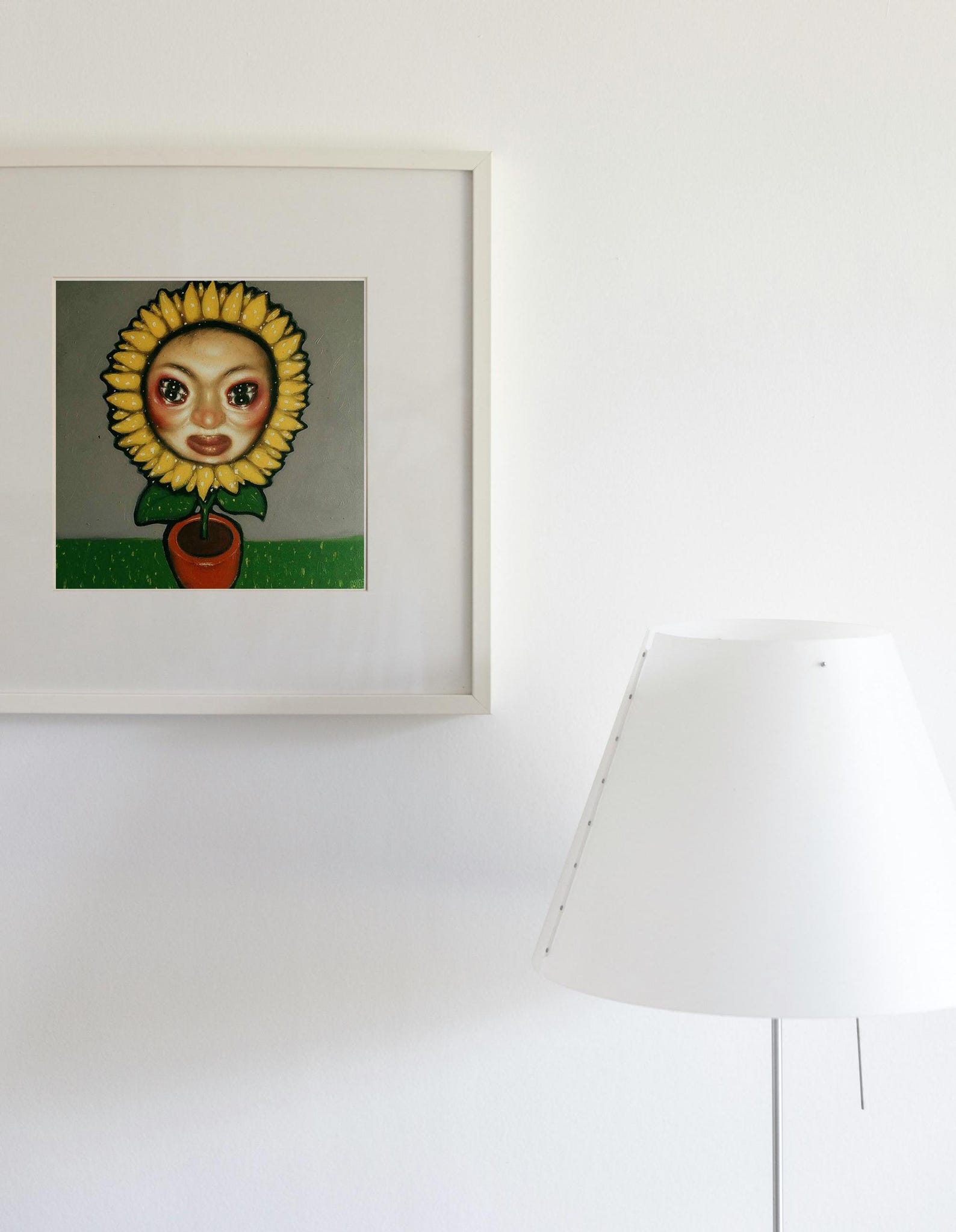 Surrealist Oil Painting, Sunflower Face Surreal Bloom of Emotion ...