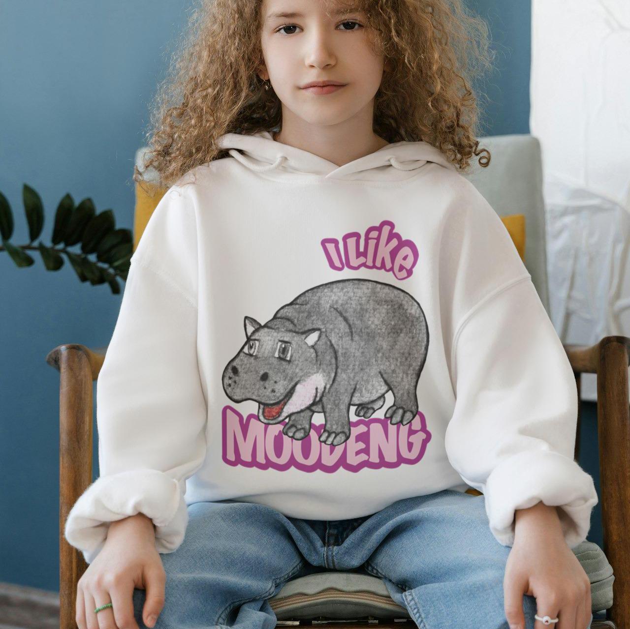 I Love Moo Deng PNG, Kawaii Hippo, Digital Download, Baby Hippo Png ...