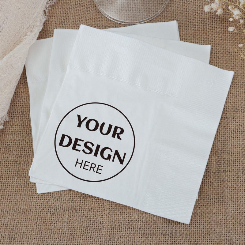 Metallic Custom Logo Napkins - Etsy Australia