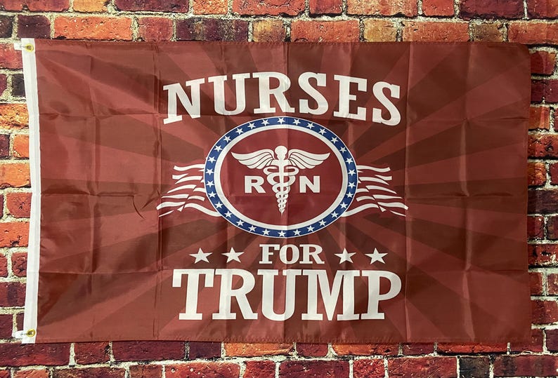 Nurses for Donald Trump JD Vance Flag FREE Usa SHIPPING America ...