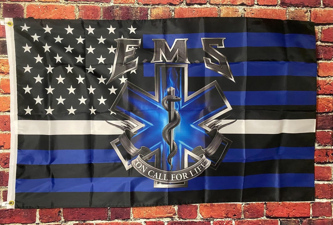 Ems Paramedic Flag FREE USA SHIPPING First Responder Hero 9/11 Save ...