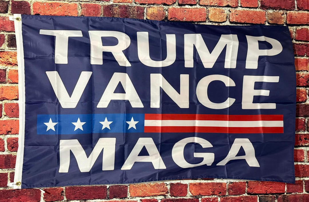 Donald Trump JD Vance Maga Flag FREE Usa SHIPPING Vote Republican Red ...